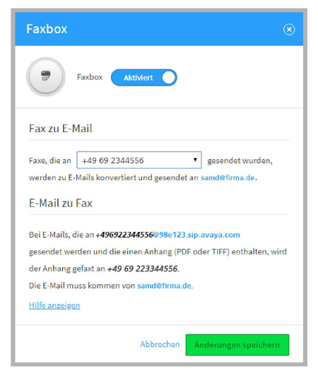 Wie konfiguriert man die Faxbox?